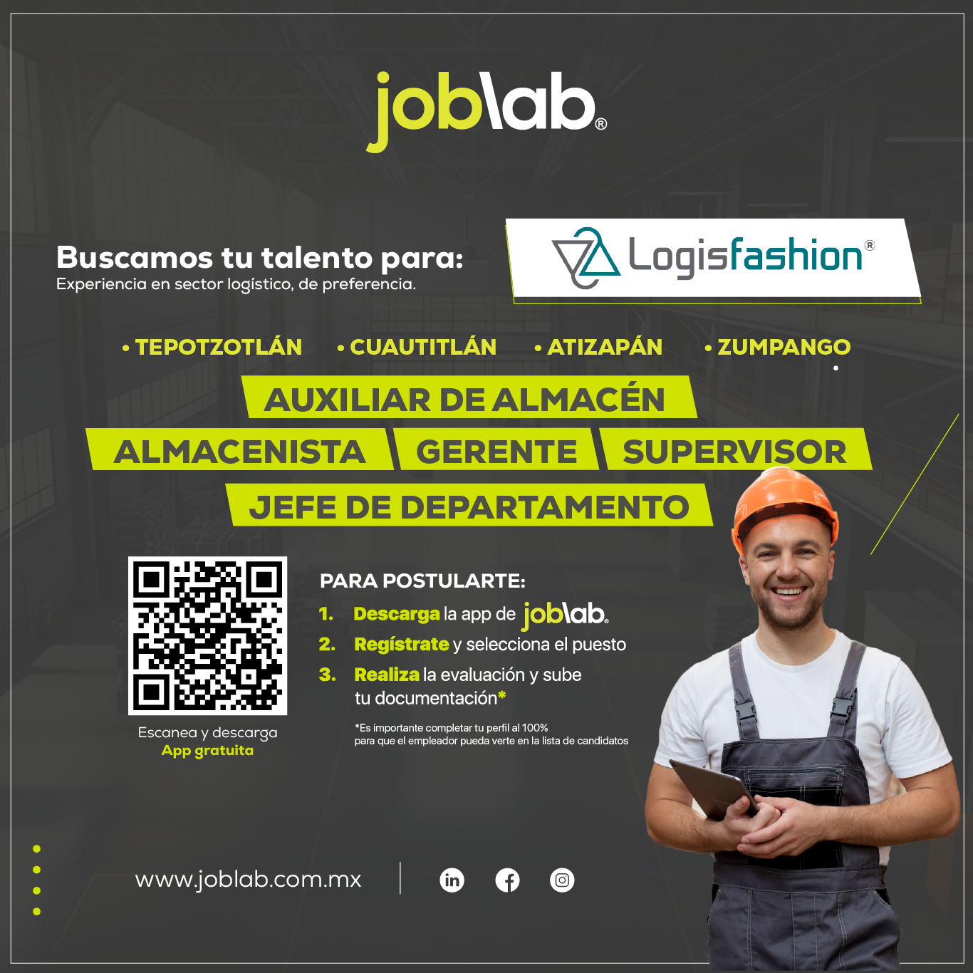 Buscamos tu talento para empresa del sector logístico.